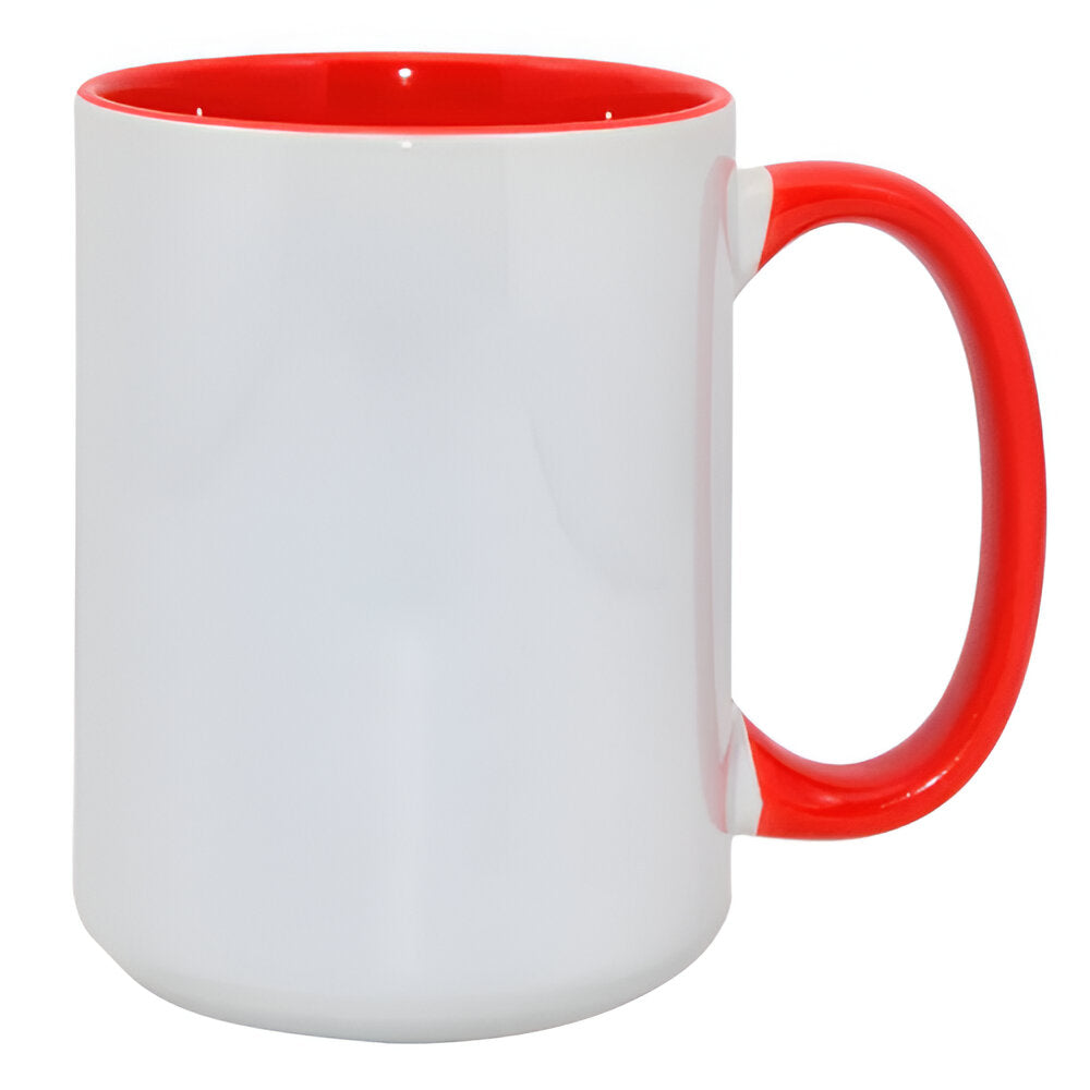 Mugs - 15oz - Inner and Handle Coloured - Red | Wholesale Craft Blanks ...
