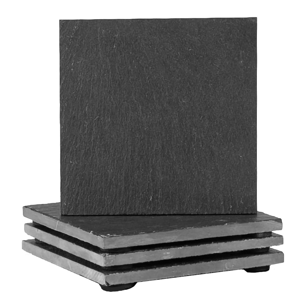 Engravable Slate - 4 x Coasters - Natural Edge - 10cm - SQUARE | Dye ...