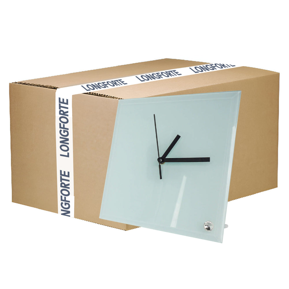 FULL CARTON - 20 x Glass Desk Clocks - GLOSS - Square - 20cm | Dye ...