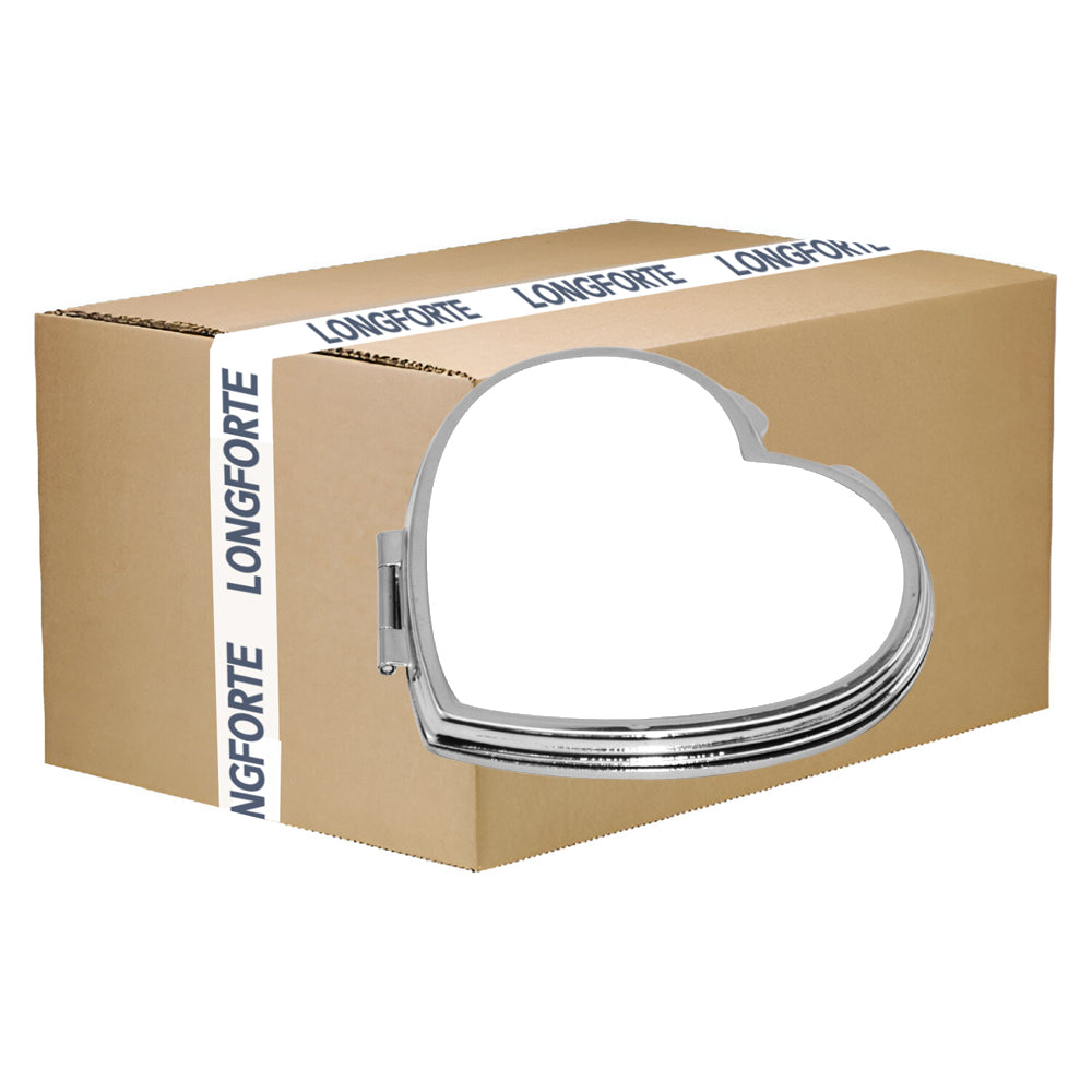 FULL CARTON - 200 x Compact Mirrors - Heart Shaped | High-Quality Dye ...