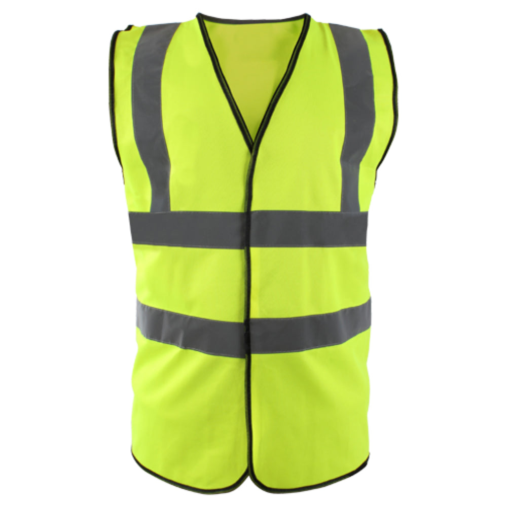 Hi Vis - ADULTS 100% Polyester Hi-Visibility Waistcoat Vest - Yellow ...