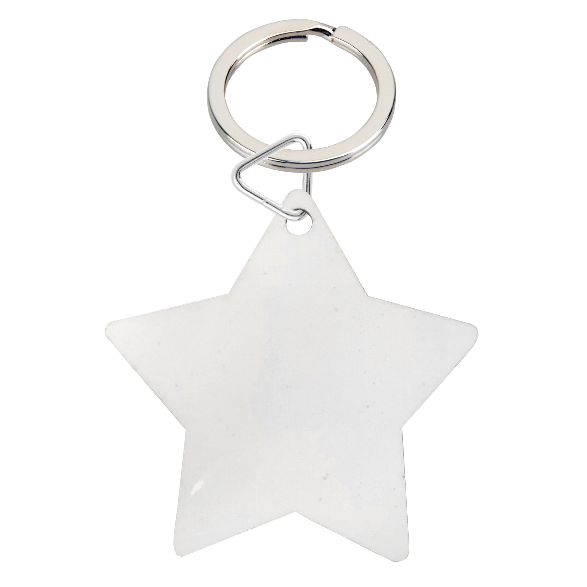 Keyrings - 10 x MDF Keyrings with Metal Split Ring - Star | Longforte ...