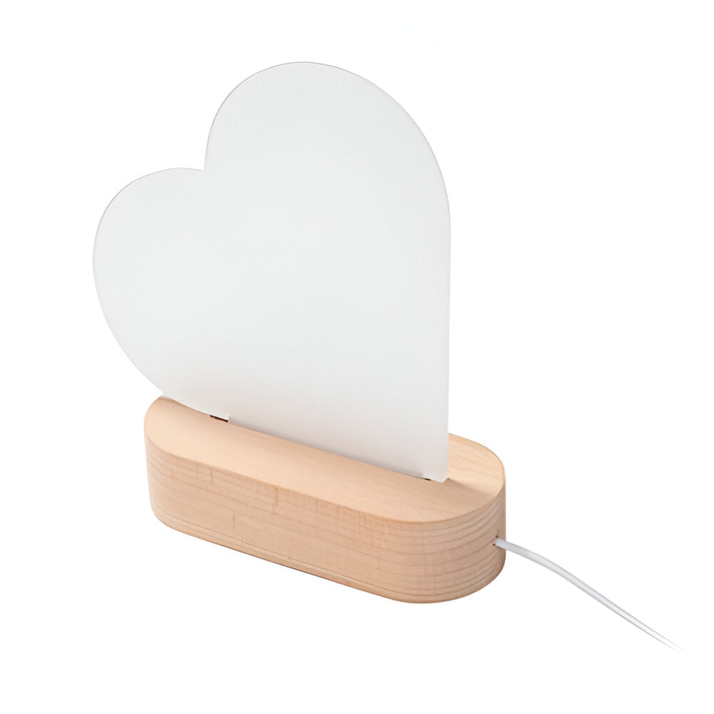 Lamp - Acrylic Heart Photo Frame (15cm x 15cm) with LED Lamp - Oval ...