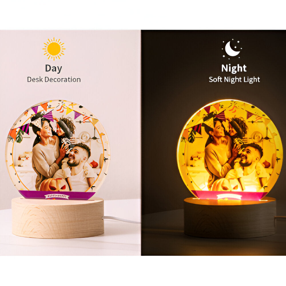 Lamp - Acrylic Photo Frame (14cm x 21.5cm) with LED Lamp - Rectangle ...