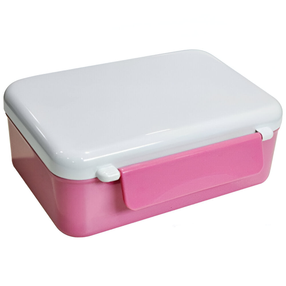 Lunchbox - Plastic - Double Locking Square Lunch Box - Pink | Premium ...
