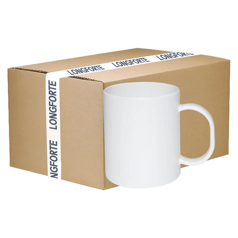 FULL CARTON - 48 x GLOSSY FINISH Plain White Mugs - Polymer Mugs | Top ...