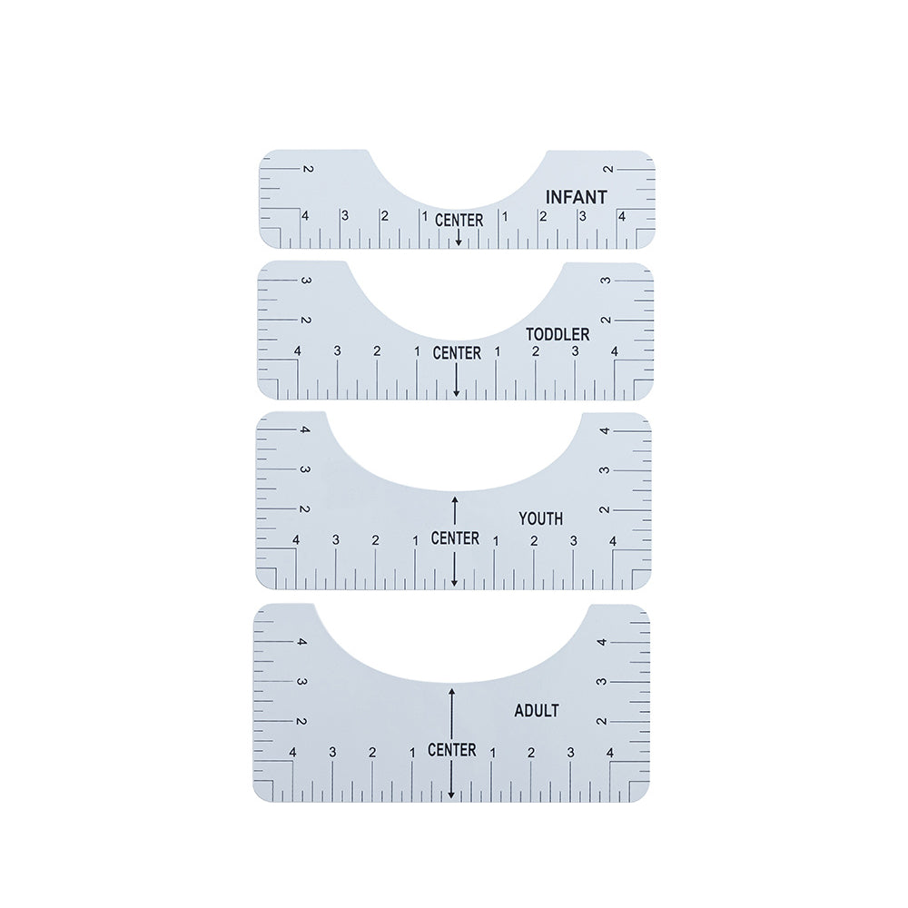 Craft Express PVC Ruler Guides for Apparel Printing - White