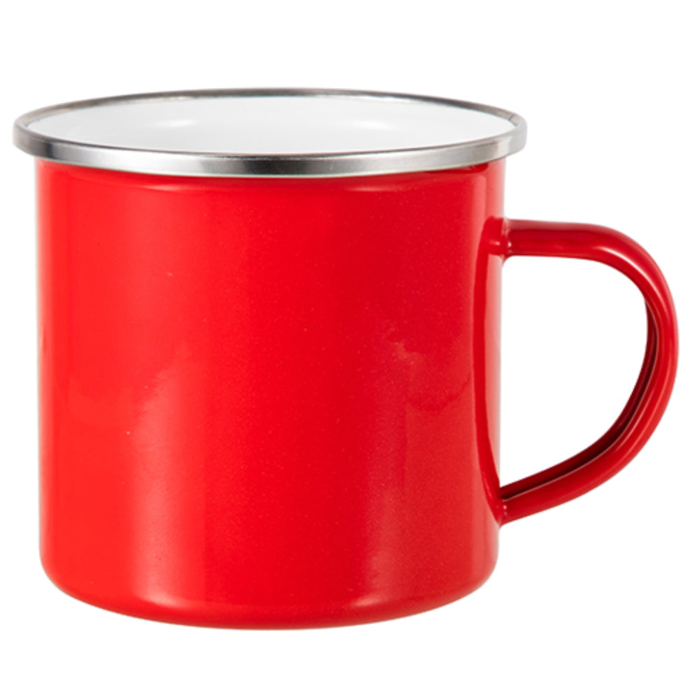 Mugs - Metal & Enamel Mugs - Red - 12oz Ceramic Enamel Cup | Longforte ...