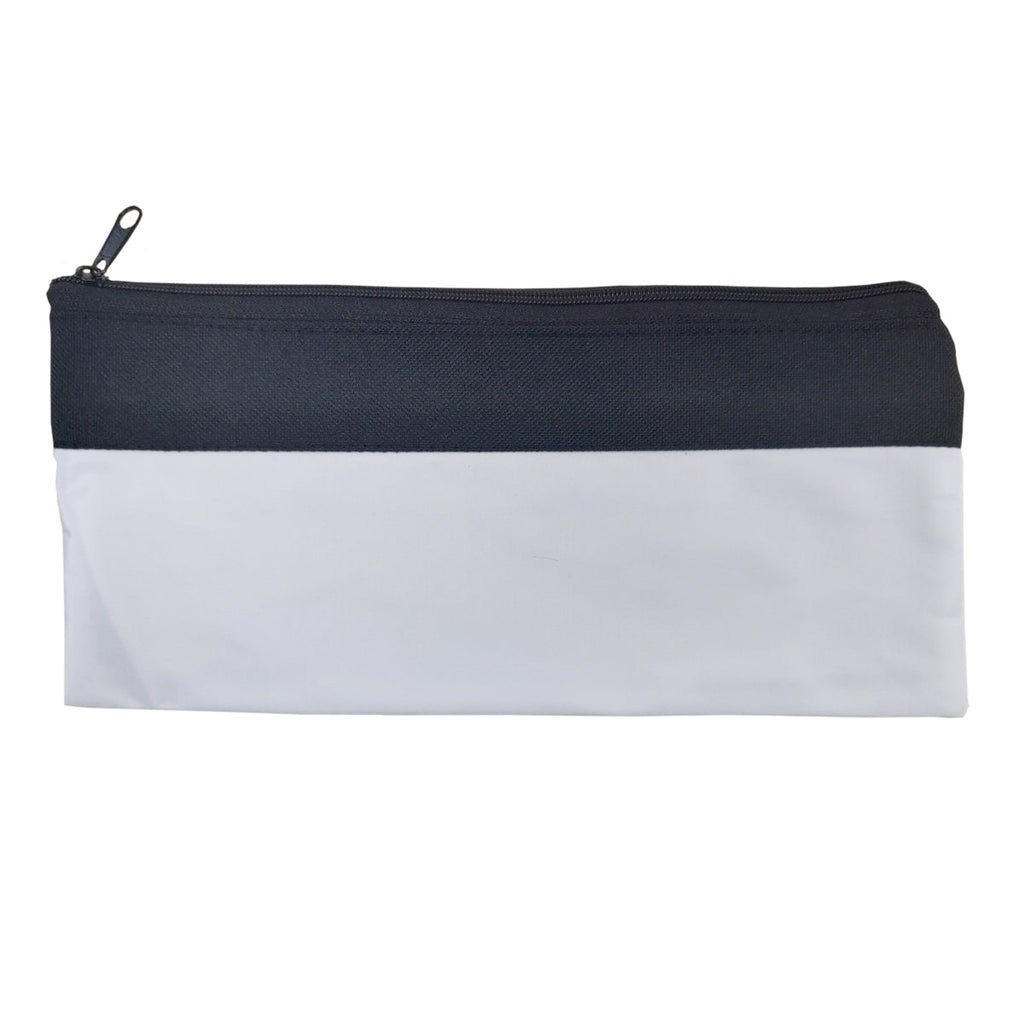 FULL CARTON - 50 x Zip Up Bags - TWO TONE Black & White - 11.5cm x 24cm ...
